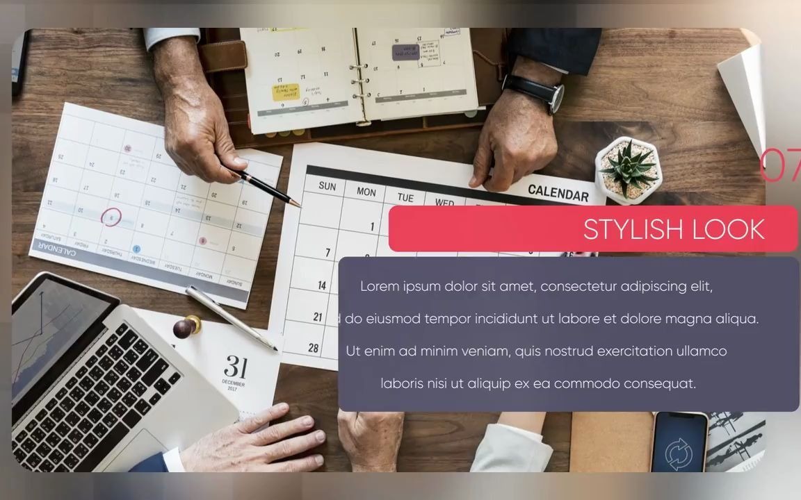 简洁的最小企业幻灯片文本动画AE模板