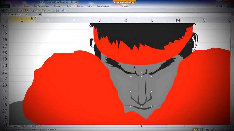 这才叫电脑大神,用Excel办公软件作画,不敢想象还有这操作?