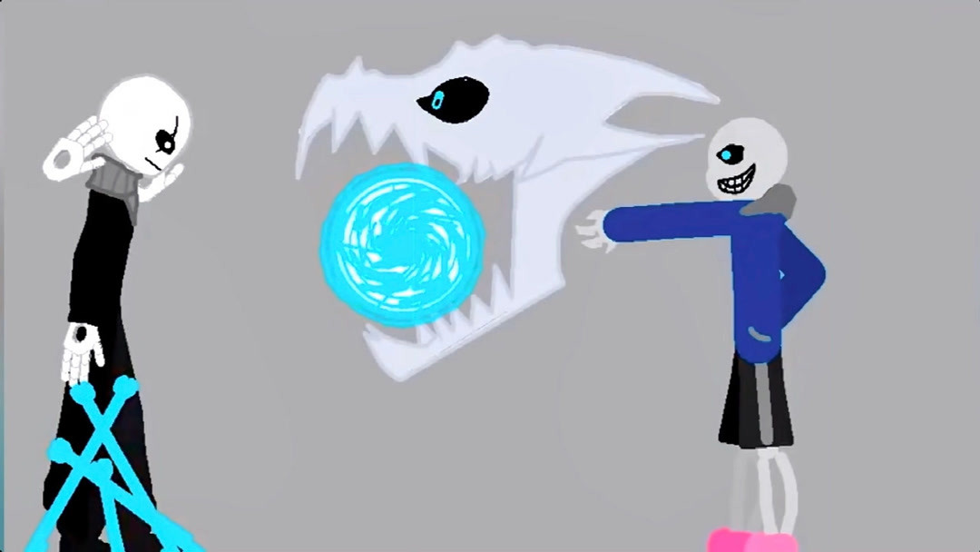 阿神传说之下:自制一个sans和G爹战斗的小动画