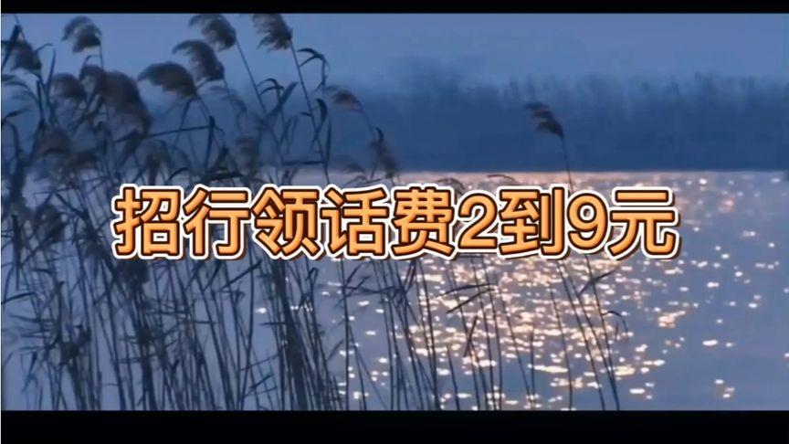 招行领话费2到9元