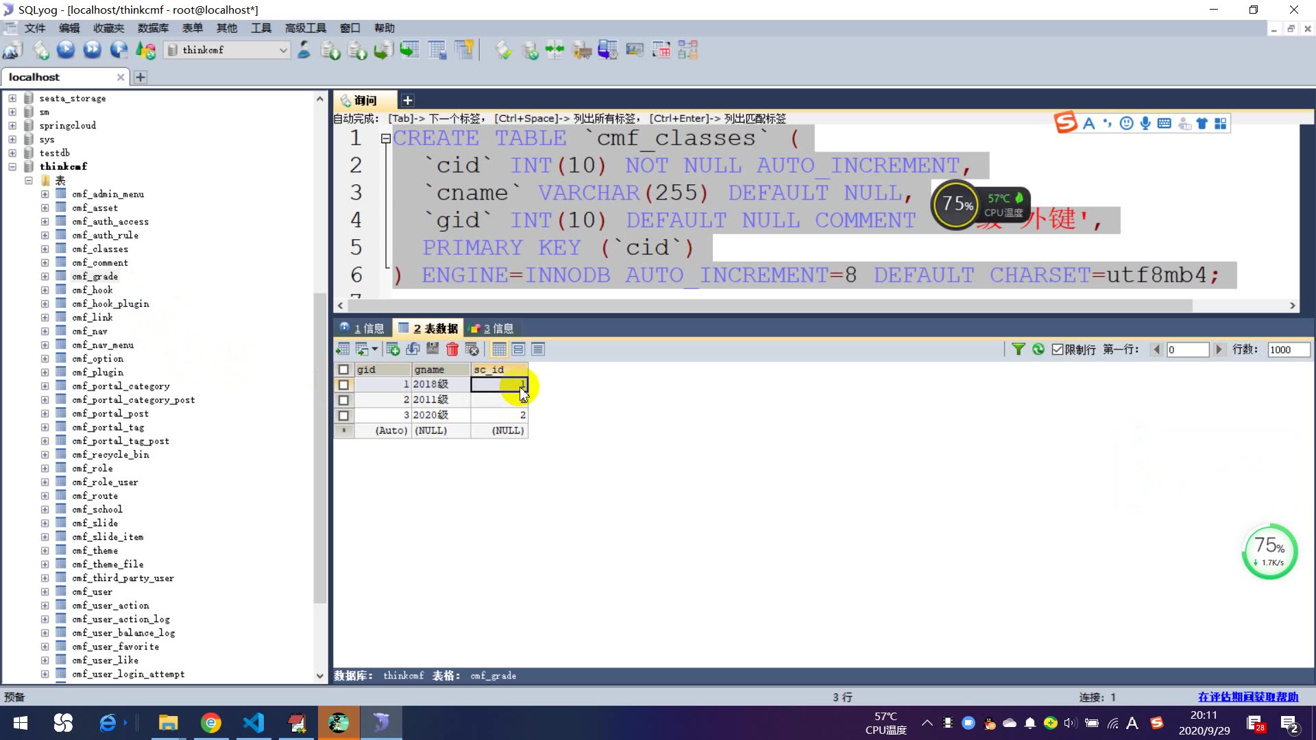 thinkcmf ajax 二级联动