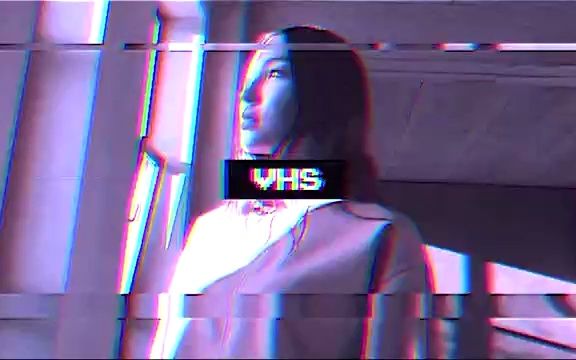 FCPX插件-复古录像机抖音故障VHS幻灯片展示片头开场动画模板