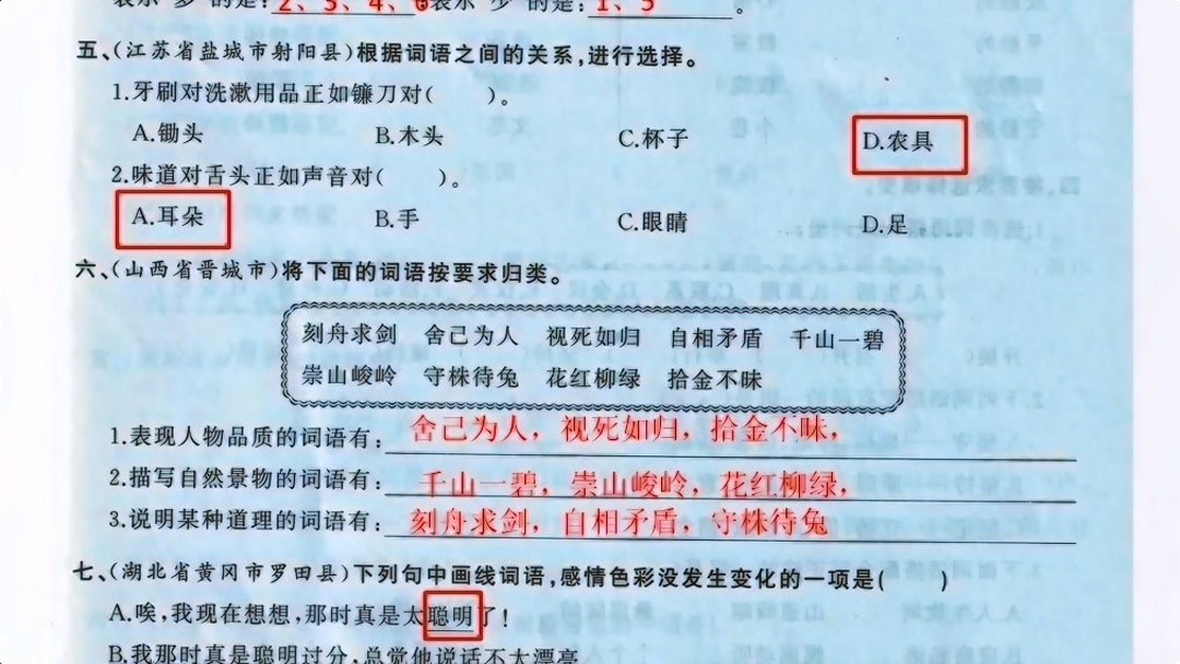 小学毕业总复习第二讲