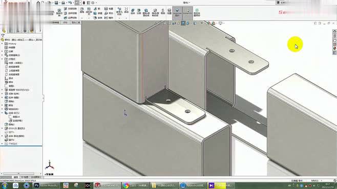 用SolidWorks画不需要焊接的90度矩形管
