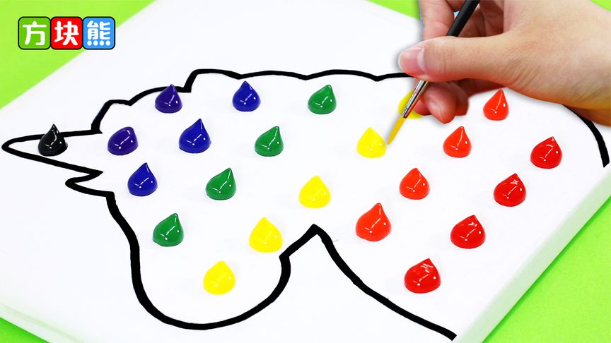 梦幻的彩虹独角兽流星雨丙烯画,适合初学者!