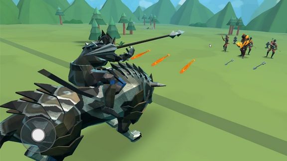 战争模拟器:狼骑兵vs神箭手后羿,一矛定胜负
