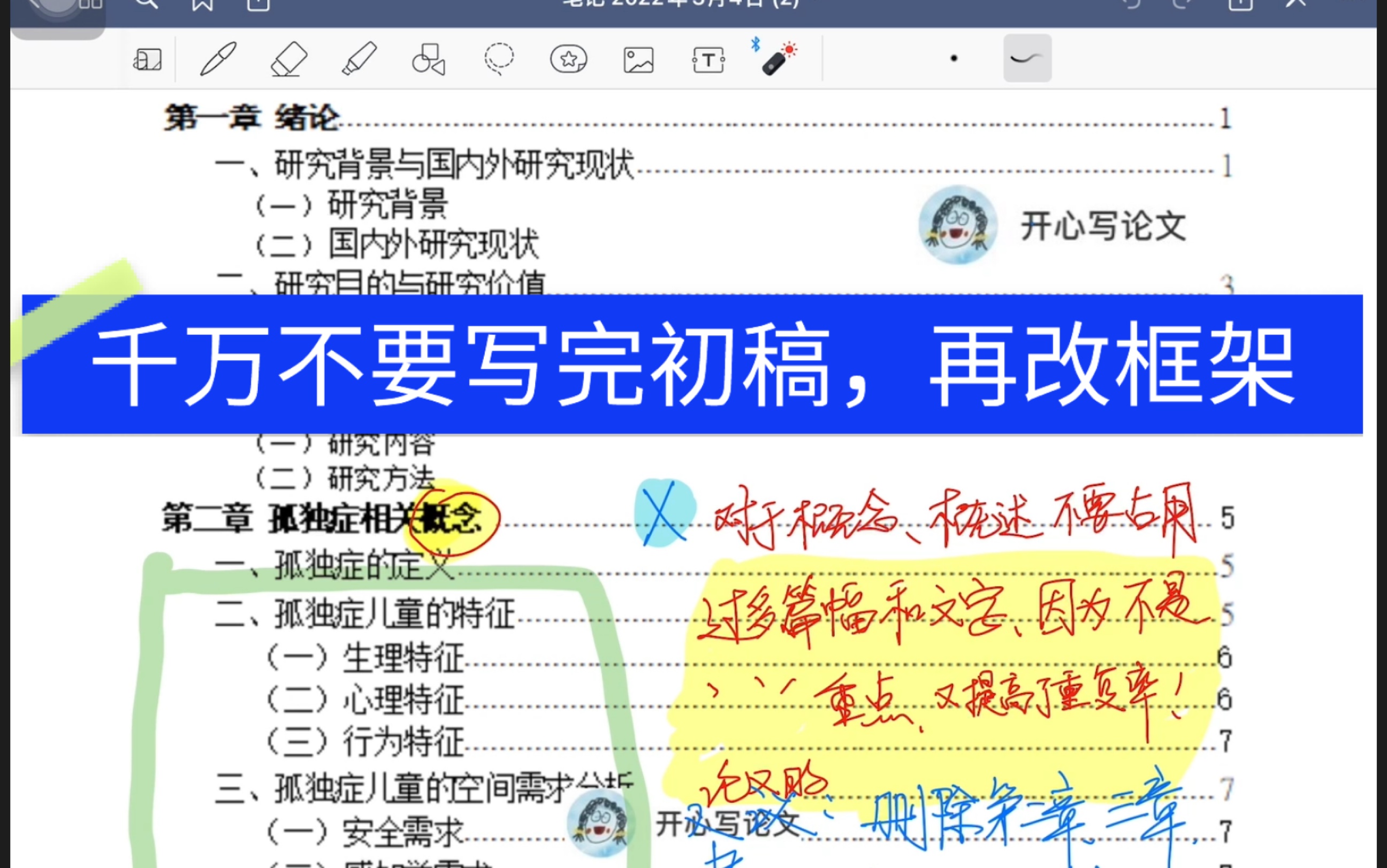 论文框架| 不能这样设计!