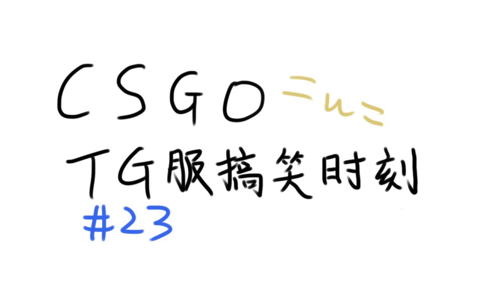 【CSGO】TG服高能搞笑碉堡时刻!#23