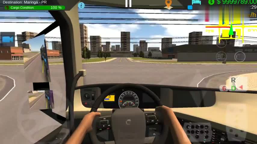 重型卡车模拟,来着沃尔沃内饰斯堪尼亚皮肤的卡车,第一躺就尴尬