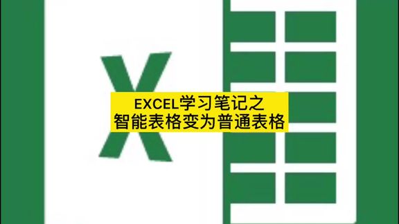 EXCEL学习笔记之智能表格变为普通表格#excel #dou出新知