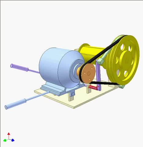 机构动画——带式离合器