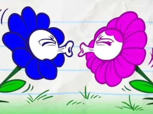 搞笑铅笔画小人:一朵美丽的鲜花百看不厌哦游戏