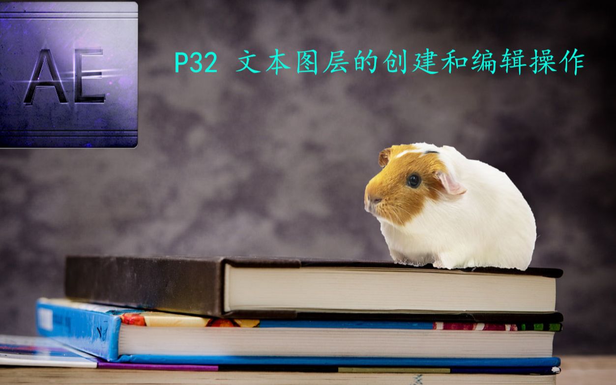 P32 AE图层与蒙版进阶篇 文本图层的创建和编辑操作