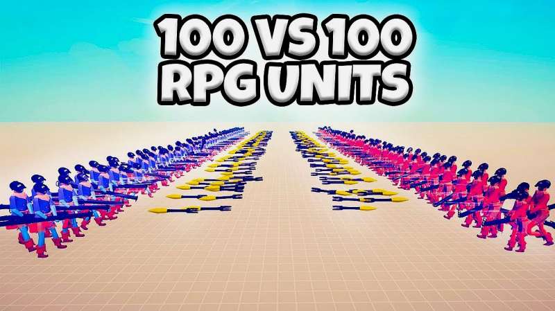 全面战争模拟器:100火箭筒对射100火箭筒,战斗画面很酸爽
