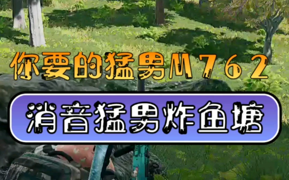 绝地求生猛男消音M762炸鱼塘