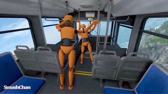 BeamNG:搞笑玩法,汽车高速碰撞测试假人,这画面太酸爽啦