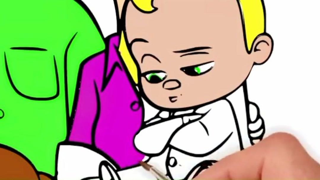 亲子简笔画开心全家福,涂颜色