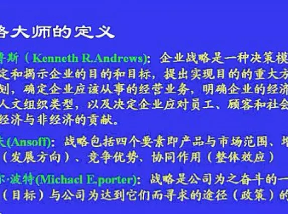 吉林大学 企业战略管理 48讲 视频教程