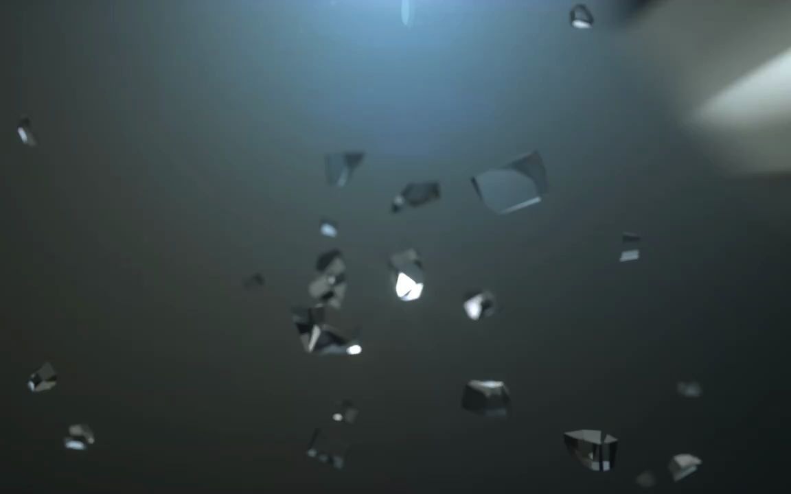 浮动玻璃碎片徽标AE模板