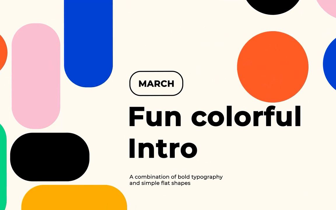 AE模板 | 彩绘动态几何图型片头