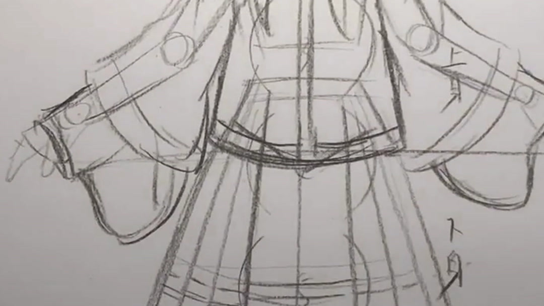 汉服的画法超简单!大家再加上自己喜欢的花纹就好啦…