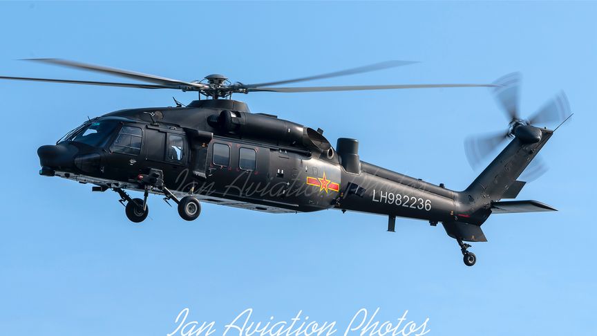 4K高清,2022珠海航展直20直升机首次进行特技飞行表演