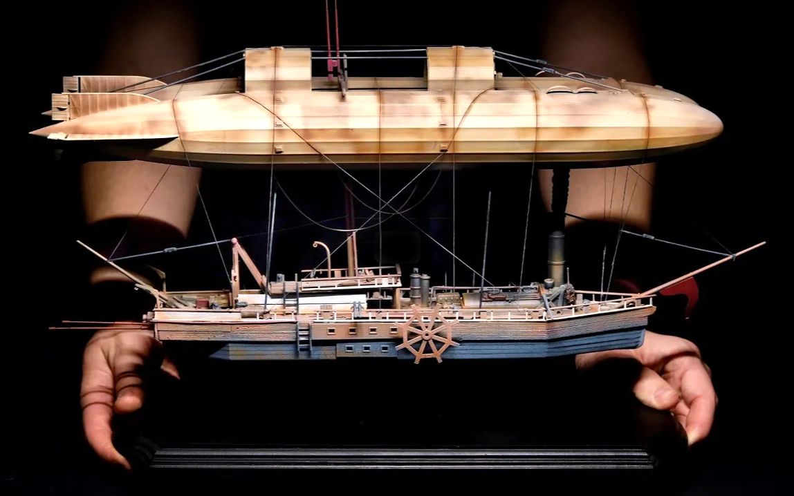 ...——如何用两个火箭一个轮船制作一艘飞艇】【中英字幕】【模型...