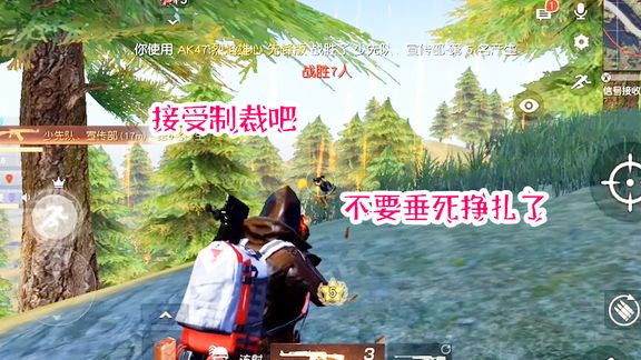 荒野行动:这个枪皮肤太骚了,打起来手感大增啊!