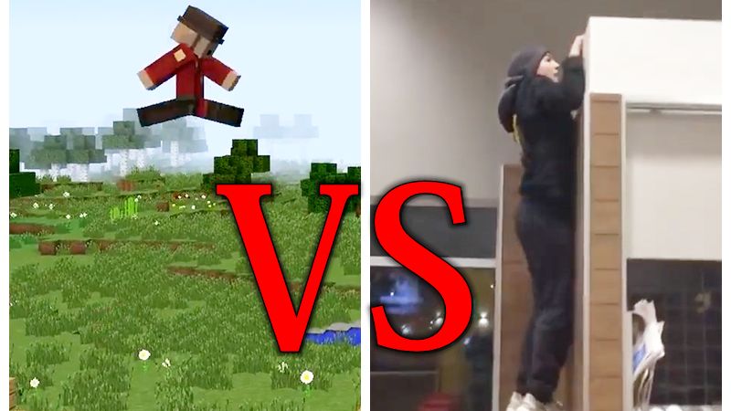 我的世界VS现实世界搞笑版:游戏世界很丰满,现实世界很骨感