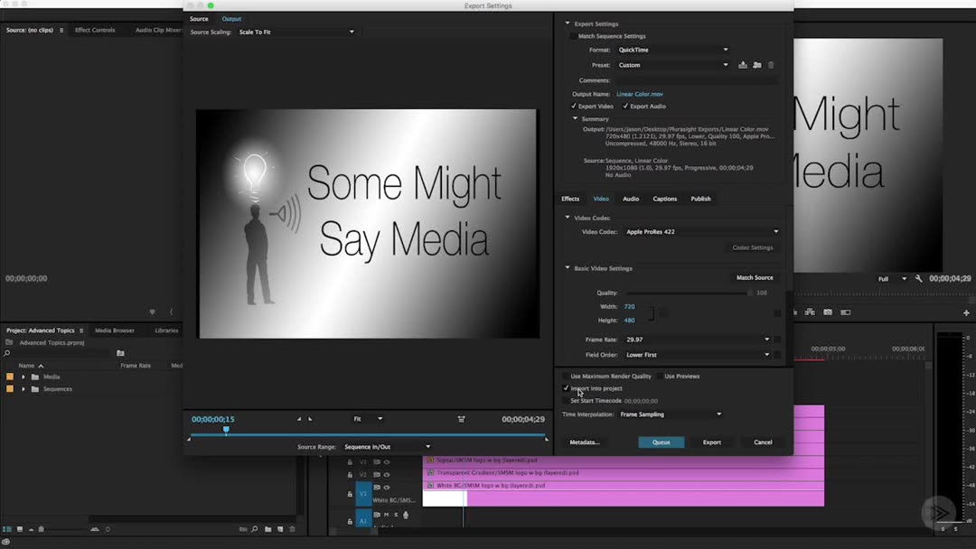 Premiere与MediaEncoder视频编码器压缩输出技术视频教程