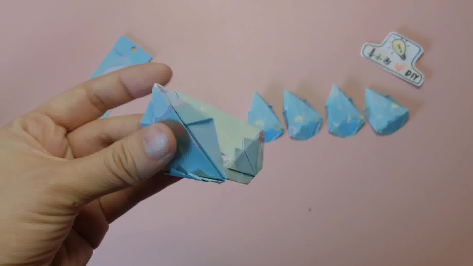 自制爱心小风铃,两张纸就能完成,挂在家里美美哒!