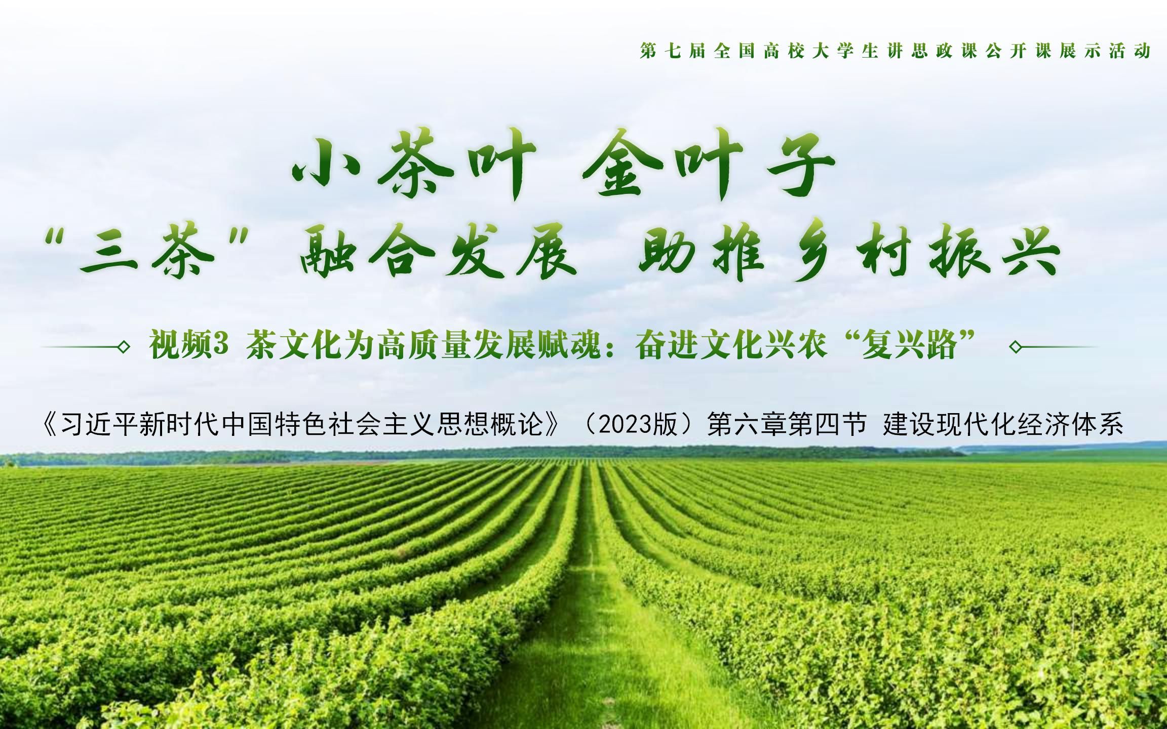 ...茶”融合发展 助推乡村振兴》视频3 第七届全国高校大学生讲思政课...