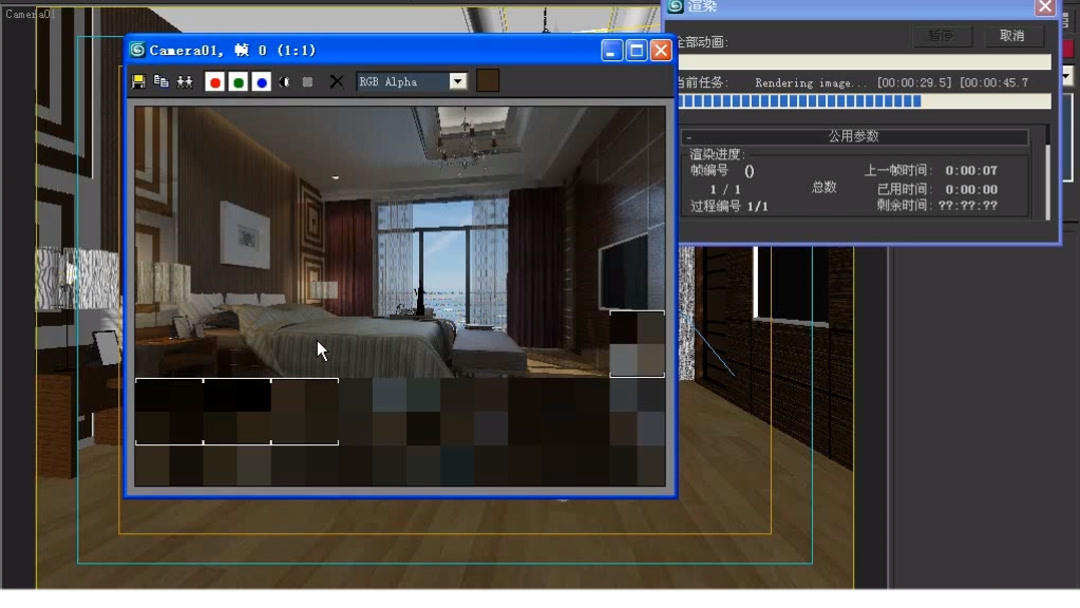 VR中文版教程卧室实例004台灯吊灯材质