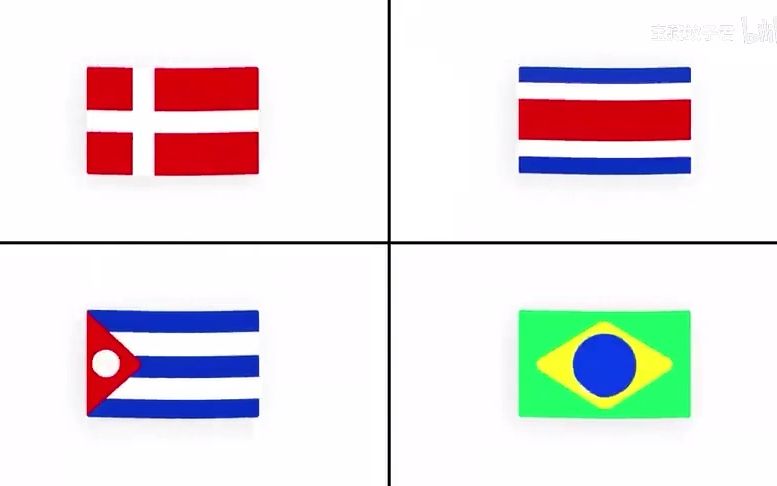 PR模板-50多个国家国旗卡通风格图形动画视频