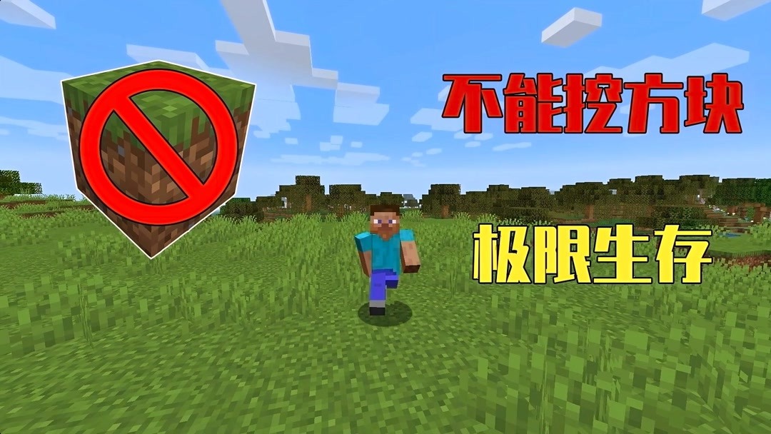 我的世界极限生存:不挖一个方块!看看能不能在MC活下去