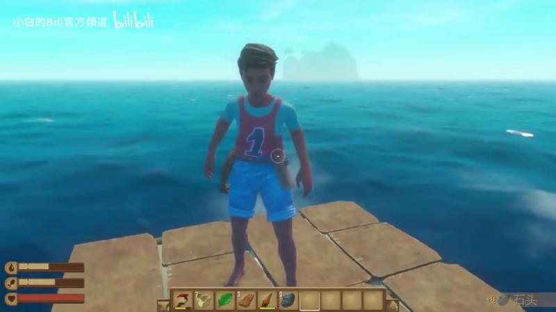 我的世界小白解说木筏求生01 三人挤一个木筏来生存