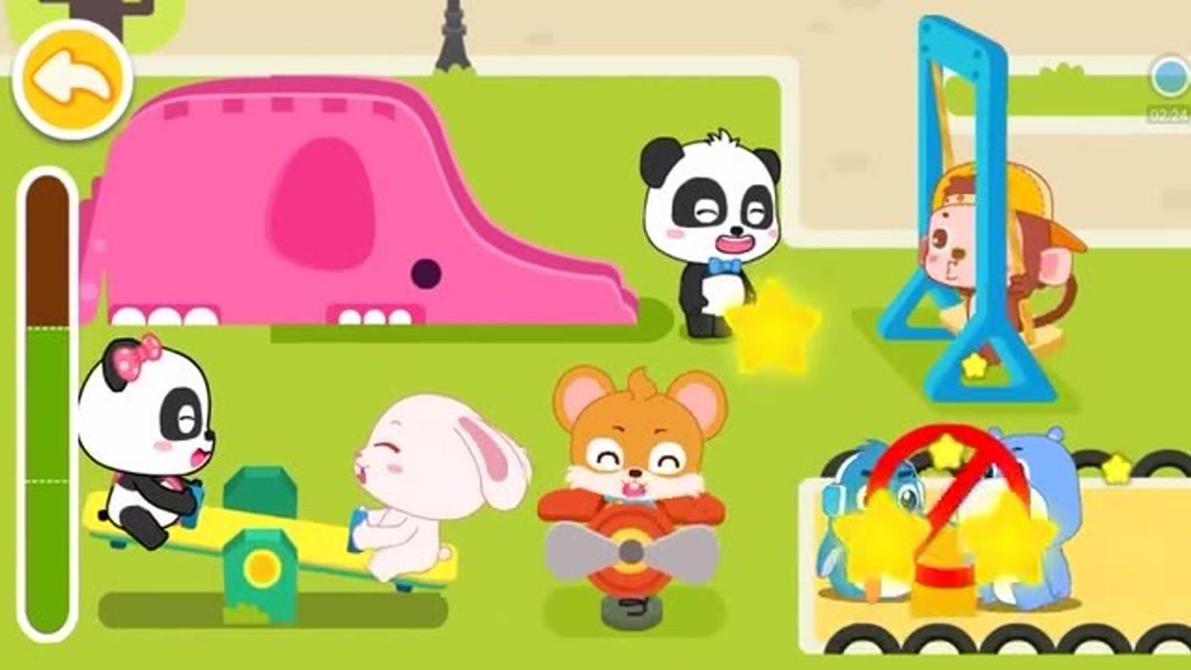 宝宝日常安全-游乐园滑滑梯 跷跷板 沙滩挖挖乐游戏