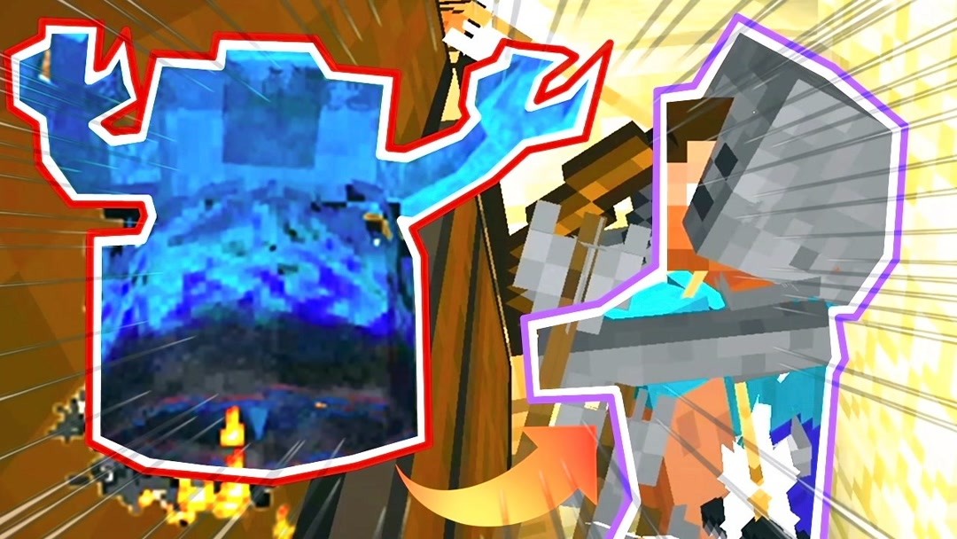 我的世界泰坦灭绝8:消灭一只天蓝色的灰烬,用刀杀不死的骷髅