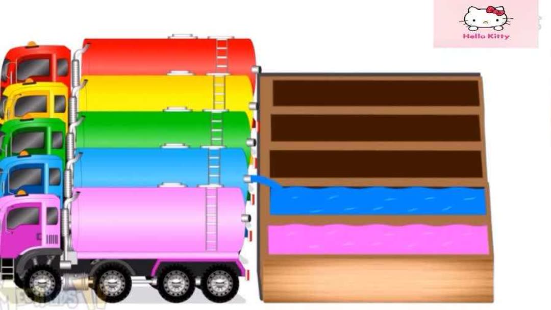 儿童动画 怪兽卡车颜色学习,益智游戏