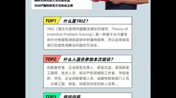 7月16-17TRIZ免费培训TRIZ方法TRIZ创新思维RDMI国际研发方法协会...