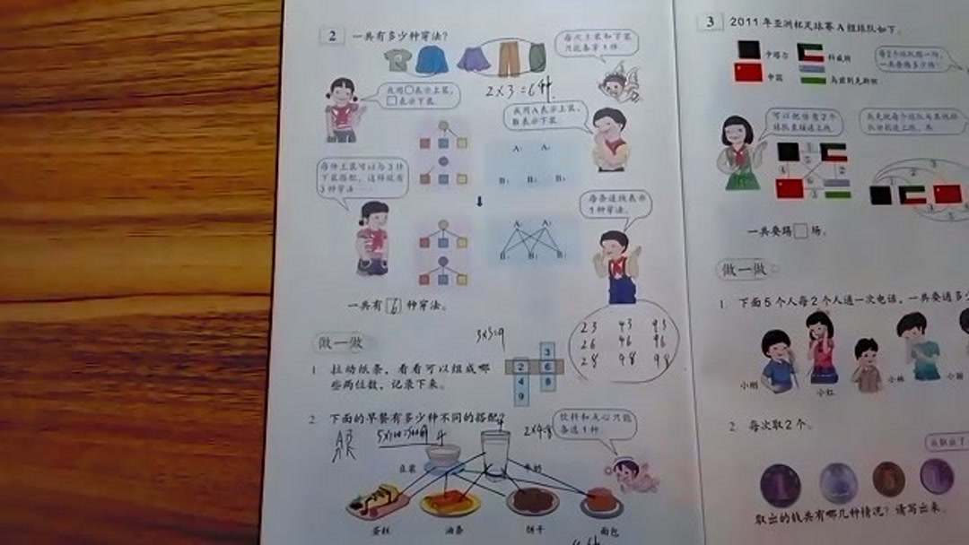 三年级数学下册 第八单元 数学广角--搭配(二)