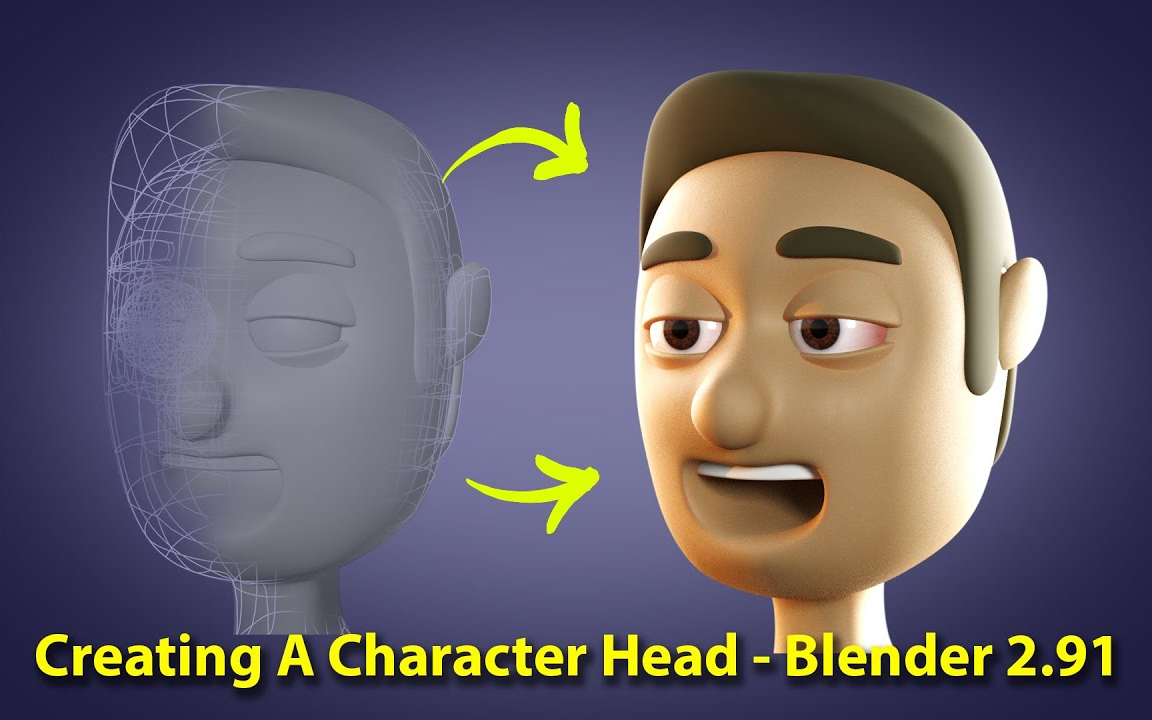 iBlender中文版插件 卡通头部建模 Create A Stylized Character Head In ...