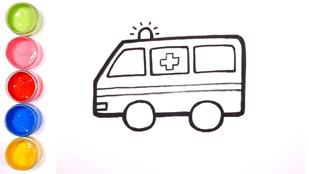 简笔画交通工具|教孩子如何画救护车、消防车、警车|儿童艺术启蒙