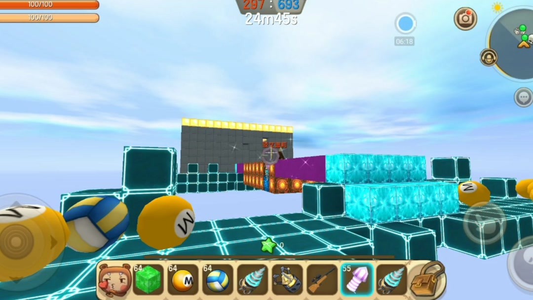 迷你世界 高空堡垒战 对方不停扔手雷 把我家炸的面目全非 游戏