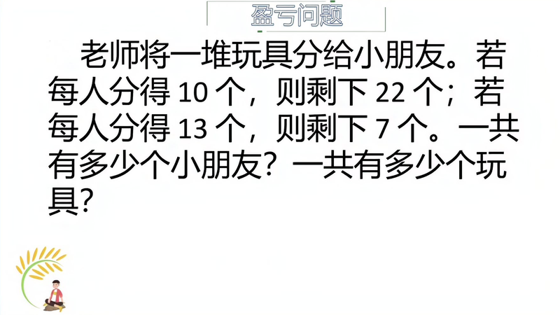 三年级:盈亏问题常考题目