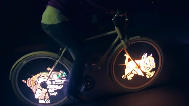 发明LED自行车车轮,可以播放自定义动画,你想拥有吗