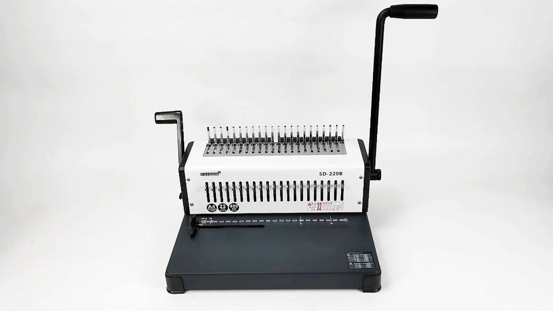 雷盛SD-220B梳式胶圈夹条装订机安装使用教程