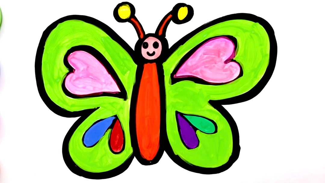 儿童亲子简笔画教学:蝴蝶