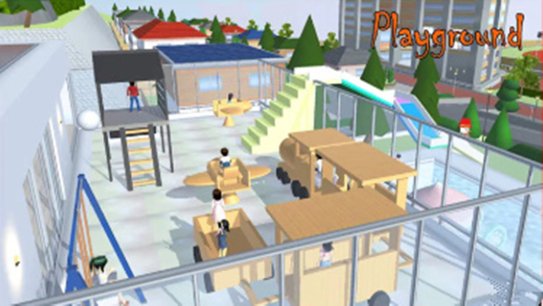 樱花校园模拟器:建造屋顶上的游乐场!