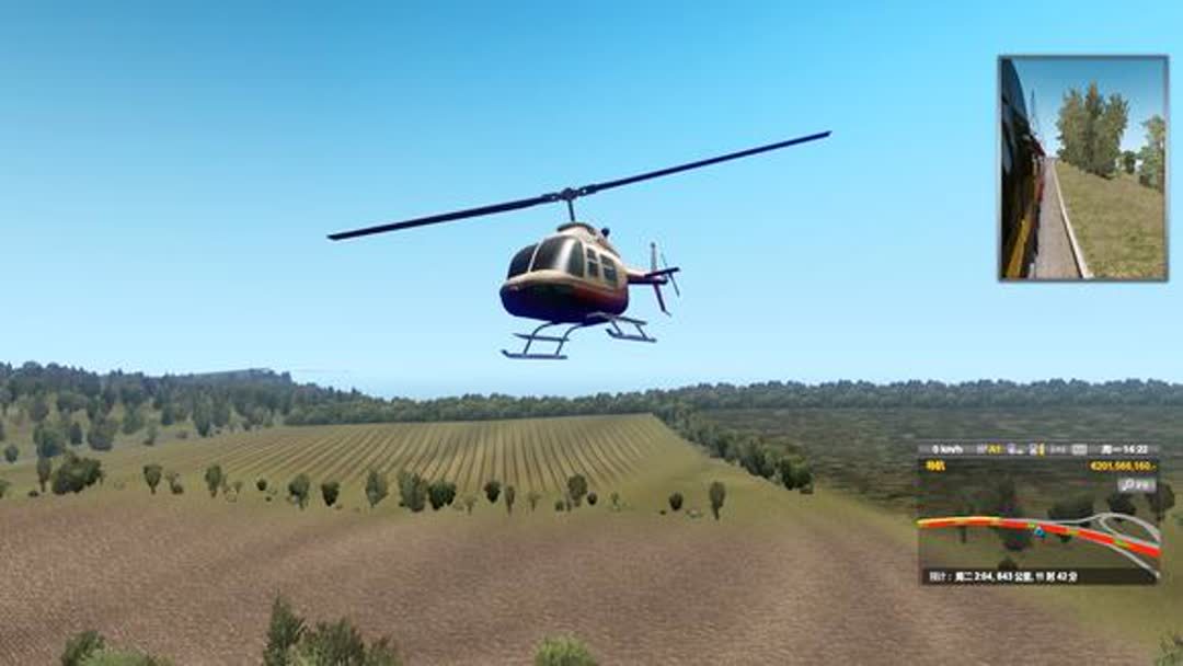 欧洲卡车模拟2,出门偶遇一架直升机,考个飞机驾驶证得多少钱